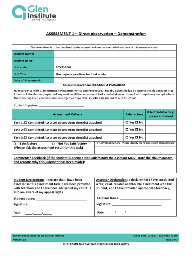 Food Safety Assessment Guidelines | PDF | Hygiene | Food Safety