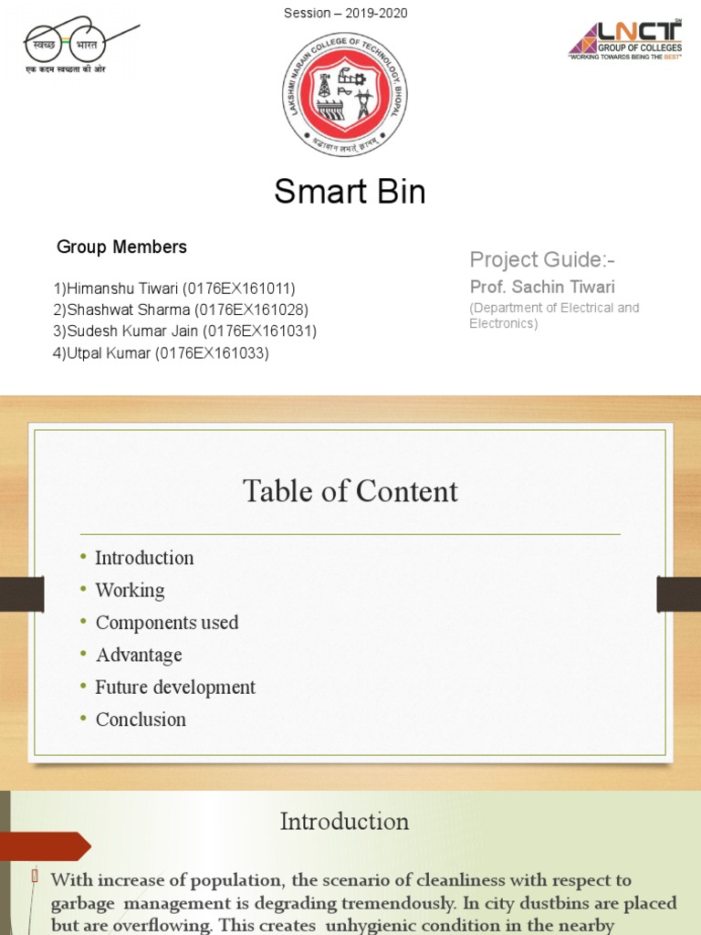Smart Bin: Project Guide | PDF | Electricity | Electronic Engineering