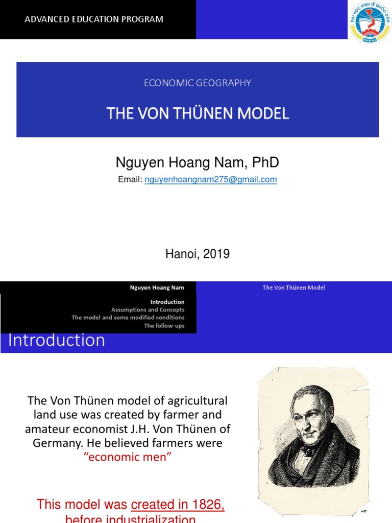 Details On Von Thunen Model | PDF | Market (Economics) | Agriculture