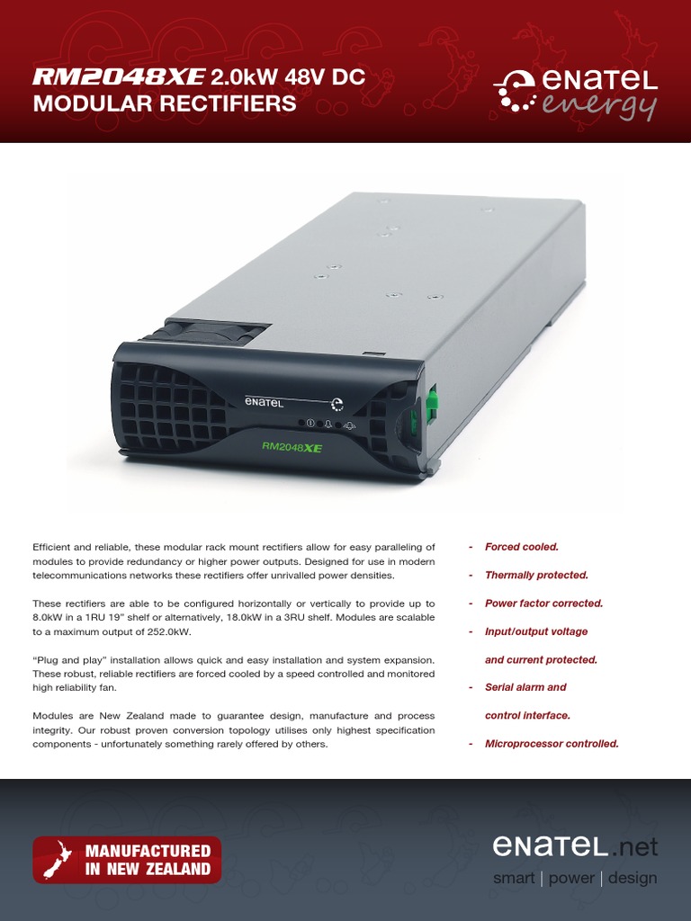 RM2048XE 2.0kW 48V DC Modular Rectifiers | PDF | Rectifier ...
