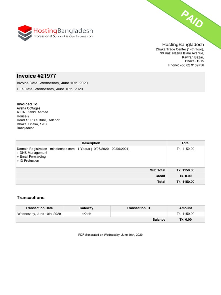 Invoice-21977 PDF | PDF | Bangladesh | Business