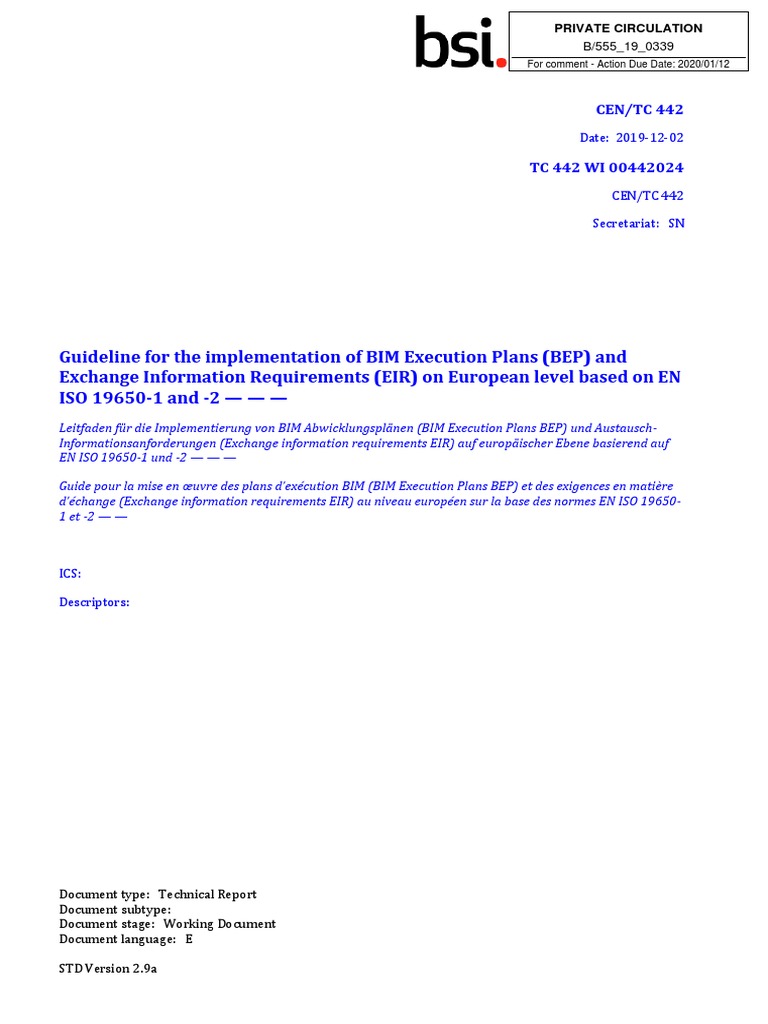 Bep Eir Guidance Based On Iso19650 | PDF | International Organization ...