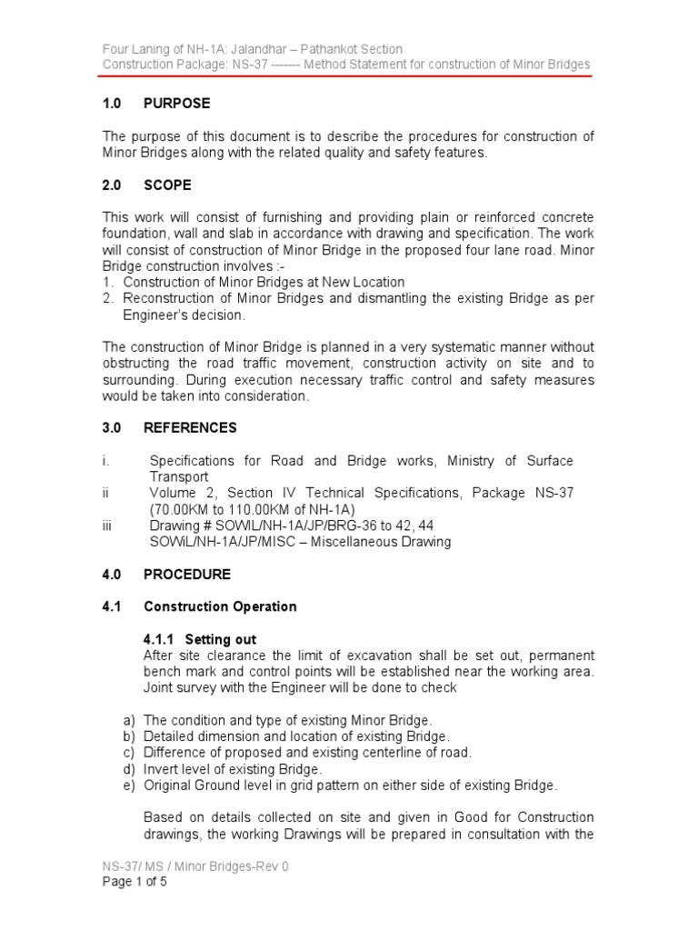 MS-Minor Bridges | PDF | Concrete | Road