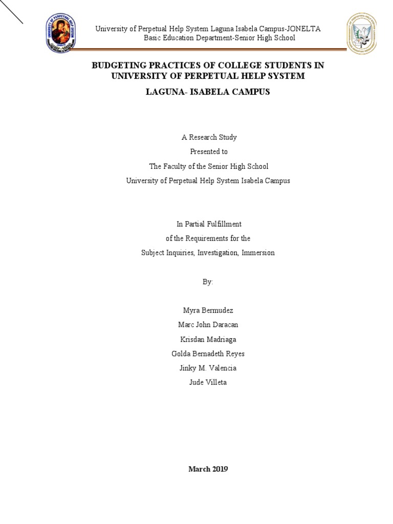 Grade 12 Reseach | PDF | Survey Methodology | Budget