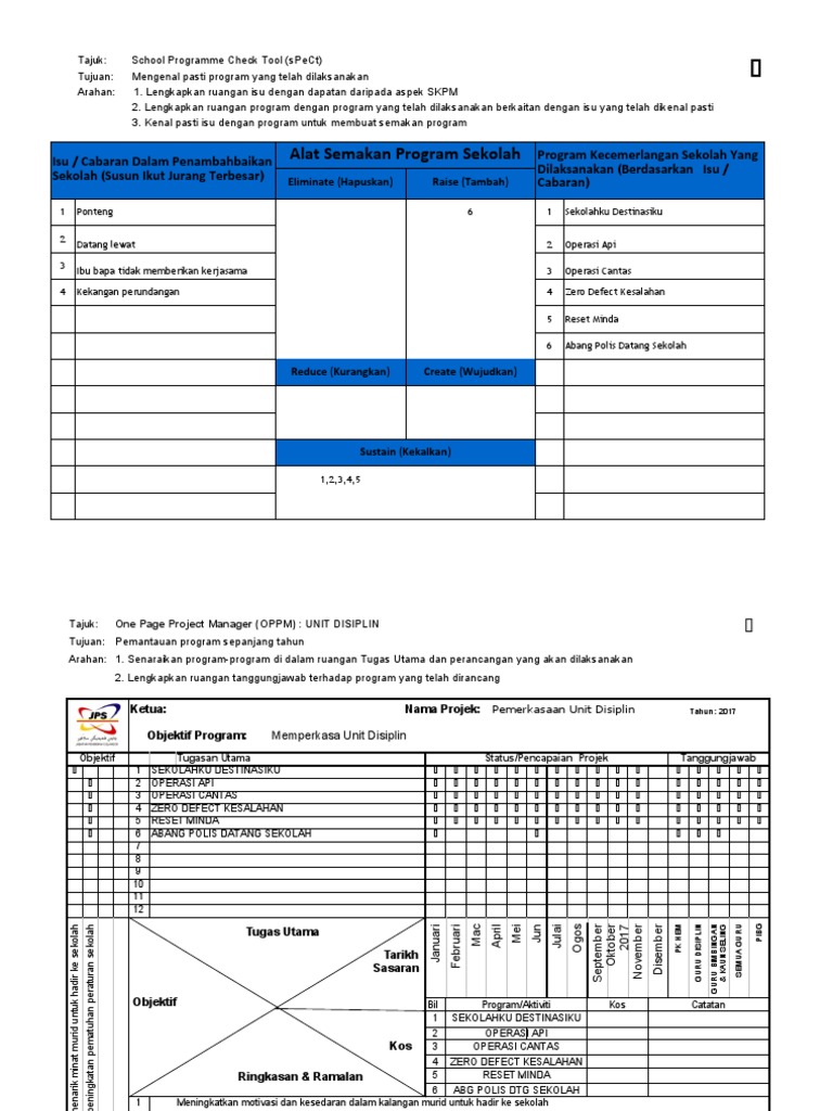Borang Oppm Unit Disiplin | PDF