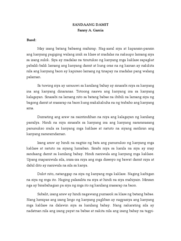 Sandaang Damit | PDF