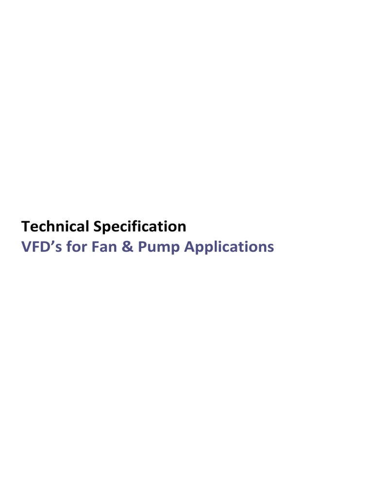 Specification For Variable Speed Drives | PDF | Mains Electricity ...