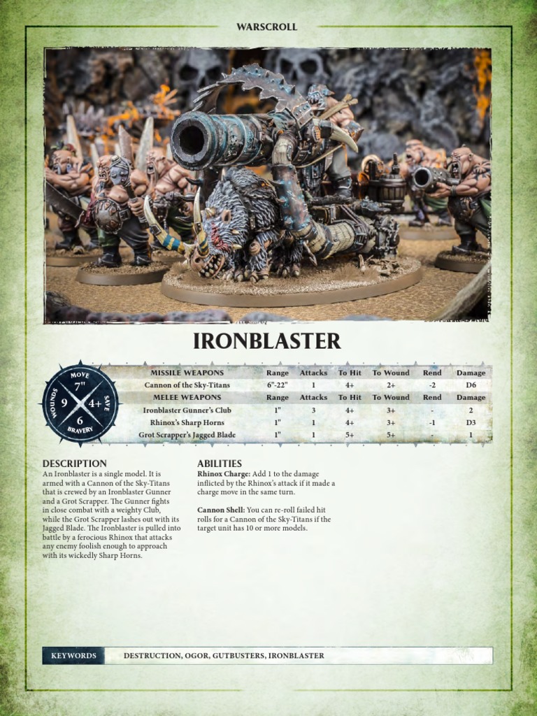 Aos Warscroll Ogor Ironblaster en | PDF