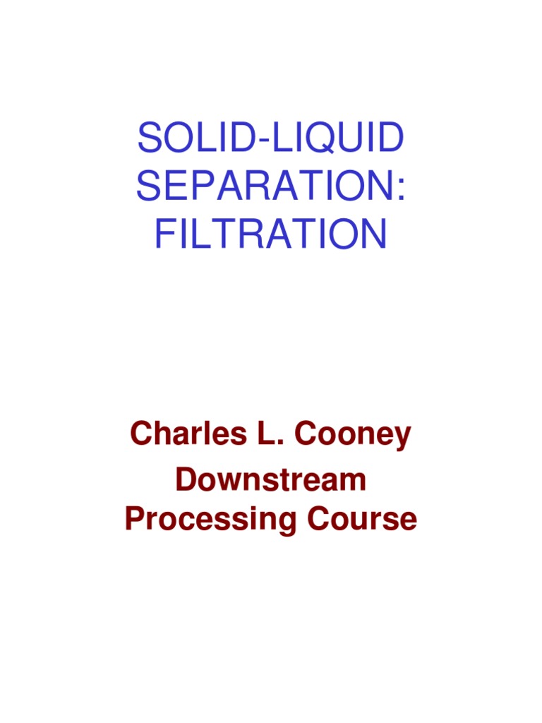 Lecture 9 PDF | PDF | Filtration | Unit Operations