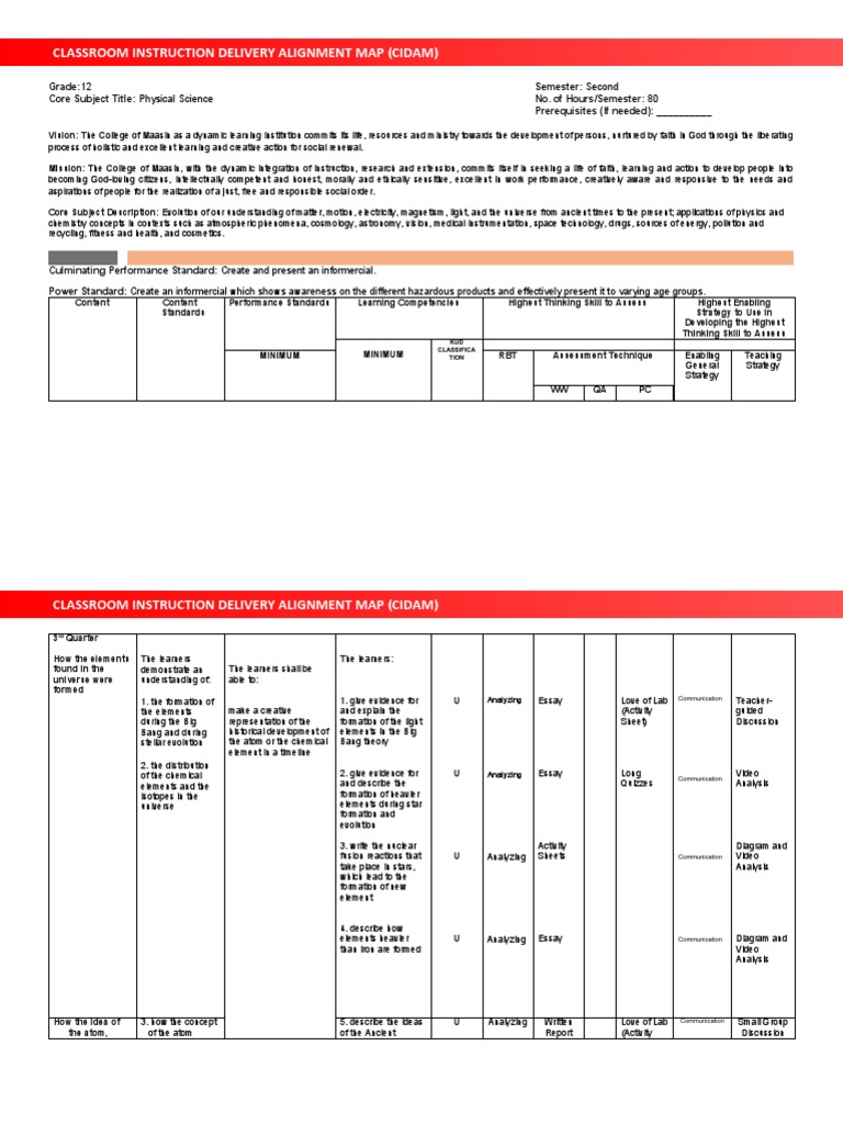 Physical Science CIDAM | PDF | Newton's Laws Of Motion | Light