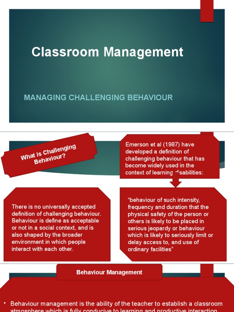 Classroom Behavior Management Guide | PDF | Classroom Management | Question