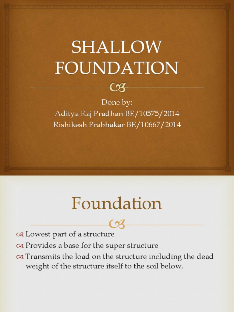 Shallow Foundation | PDF | Foundation (Engineering) | Column
