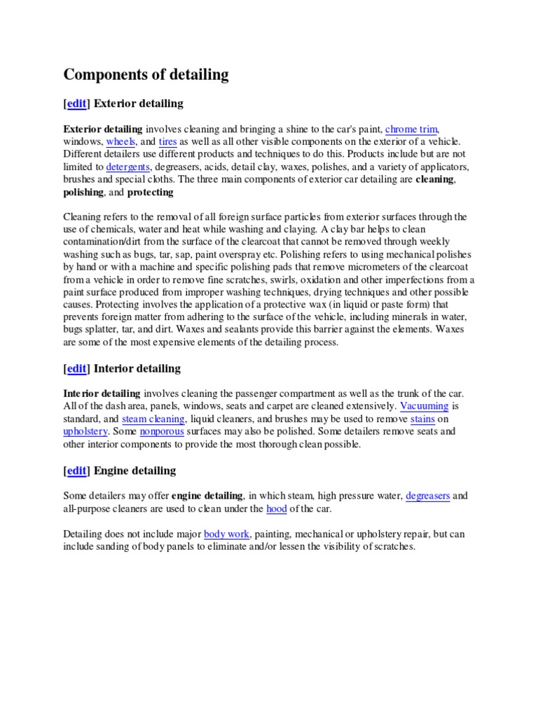 Car Detailing | PDF | Manufactured Goods | Nature