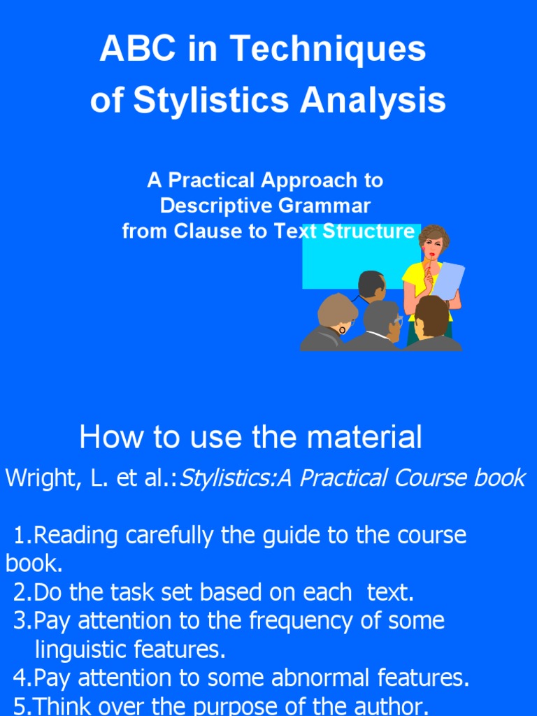 ABC in Techniques of Stylistics Analysis: A Practical Approach To ...