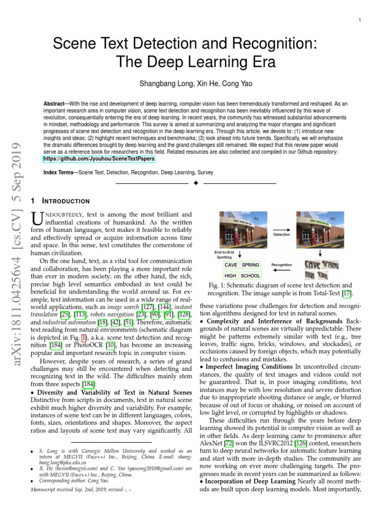 Scene Text Detection and Recognition USING DL PDF | PDF | Deep Learning ...