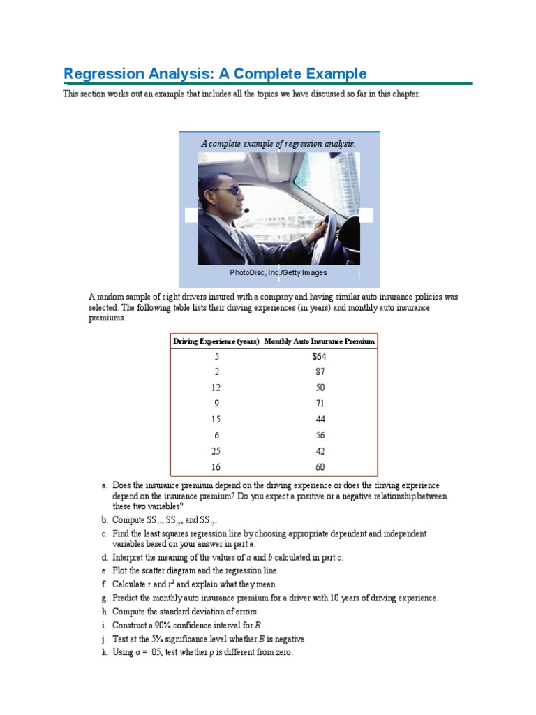 Regression Analysis Example PDF | PDF | P Value | Statistical ...