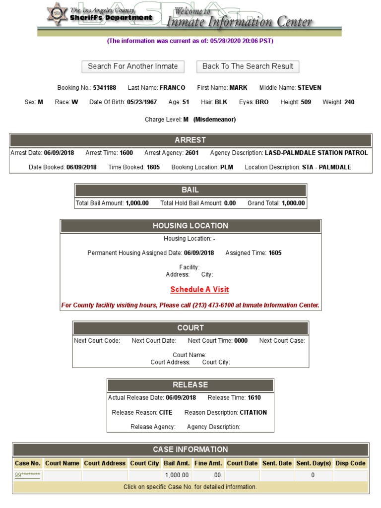 Mark Franco Arrest | PDF | Government Information | Public Law