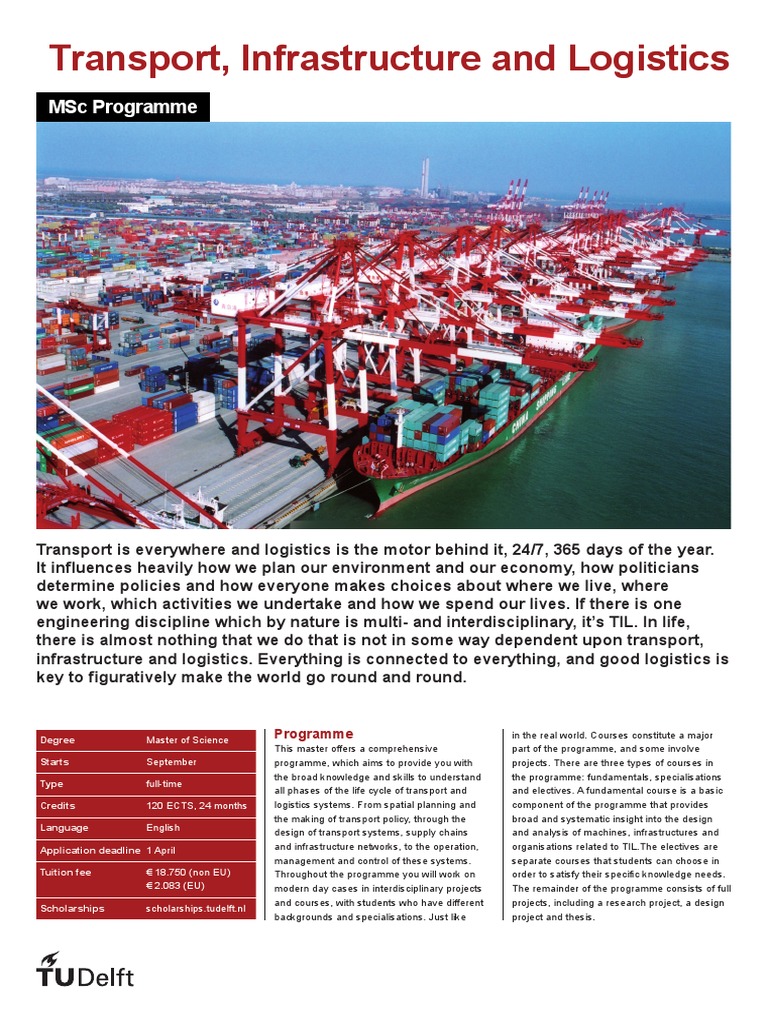 TU DELFT - CiTG - Transport - Infrastructure - Logistics PDF | PDF ...