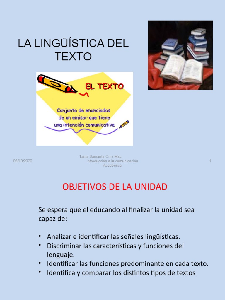 Unidad Ii-La Linguistica Del Texto (Sesion 1-2-3-4) | PDF ...
