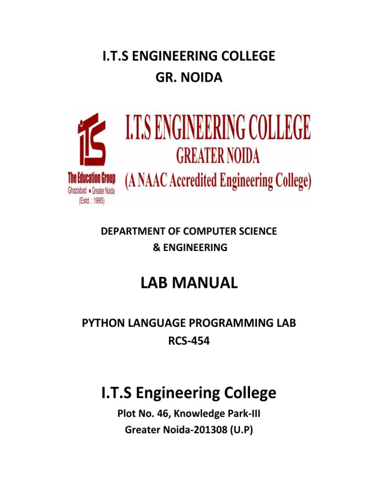 Python Lab Manual | PDF | Parameter (Computer Programming) | Method ...