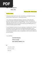 Show Cause Letter Template | PDF