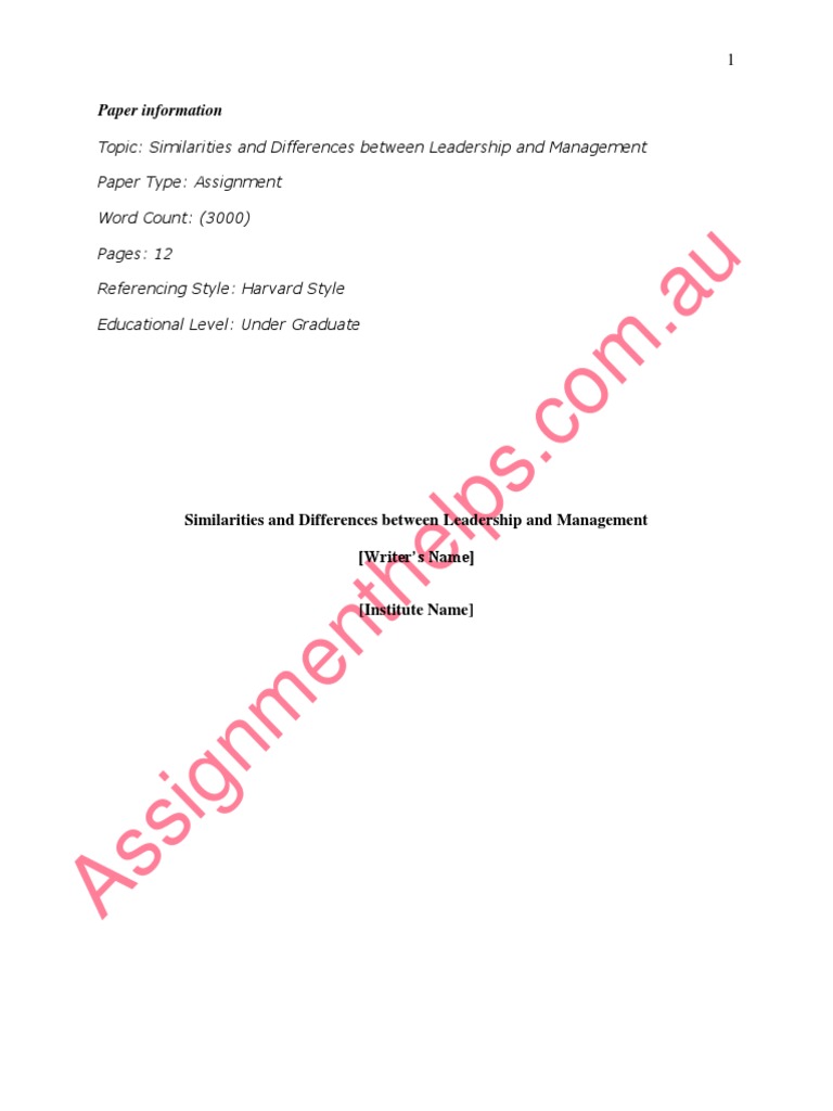 Business Organization Assignment 1 | PDF | Leadership | Goal