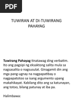 Tuwiran at Di-Tuwirang Pahayag | PDF