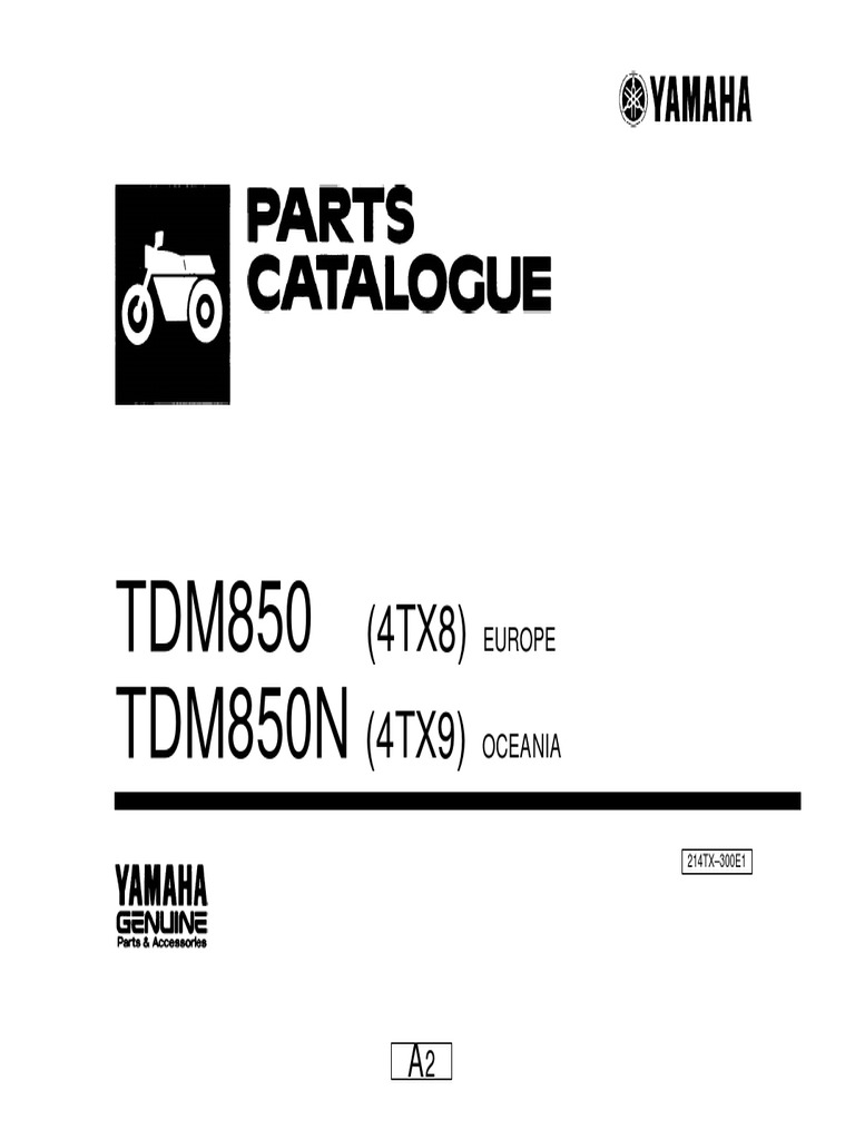 TDM 850 2001 4tx8 Parts List PDF | PDF | Screw | Washer (Hardware)
