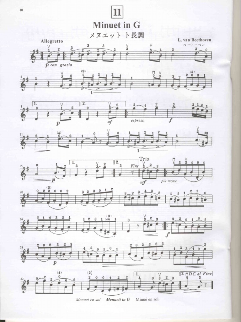 Beethoven Minuet | PDF