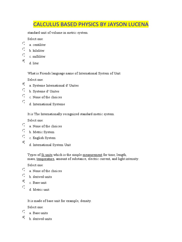 Calculus Based Physics by Jayson Lucena | PDF | Torque | Force