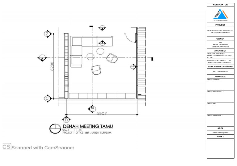 Shopdrawing Denah Ruang Meeting Tamu J&T | PDF