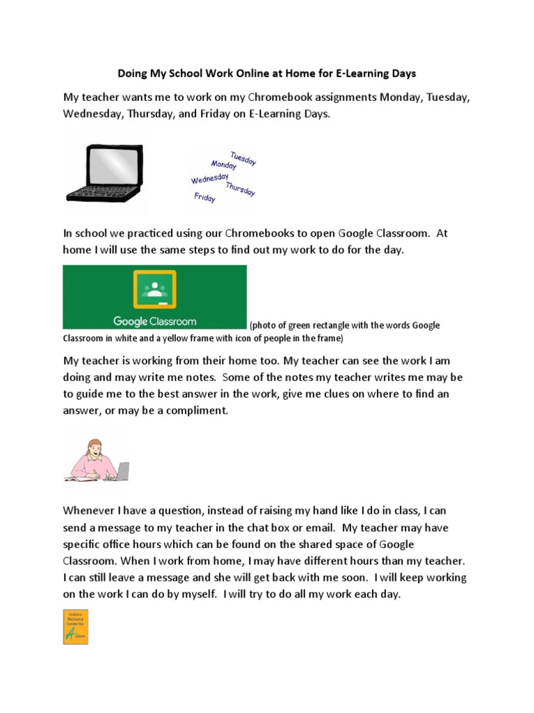 Doing My School Work Online at Home For E-Learning Days | PDF