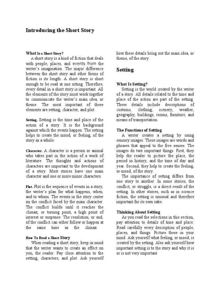 Introducing The Short Story | PDF | Plot (Narrative) | Thriller (Genre)