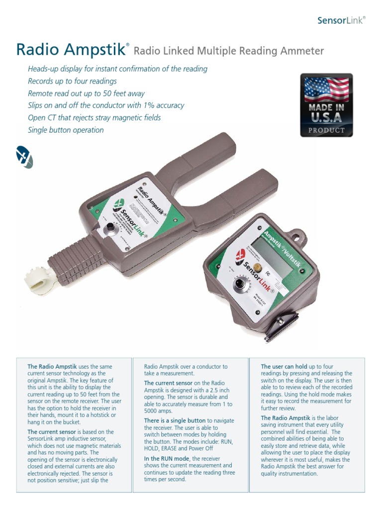 SensorLink - Radio Ampstik Datasheet v01 | PDF | Radio | Amplifier
