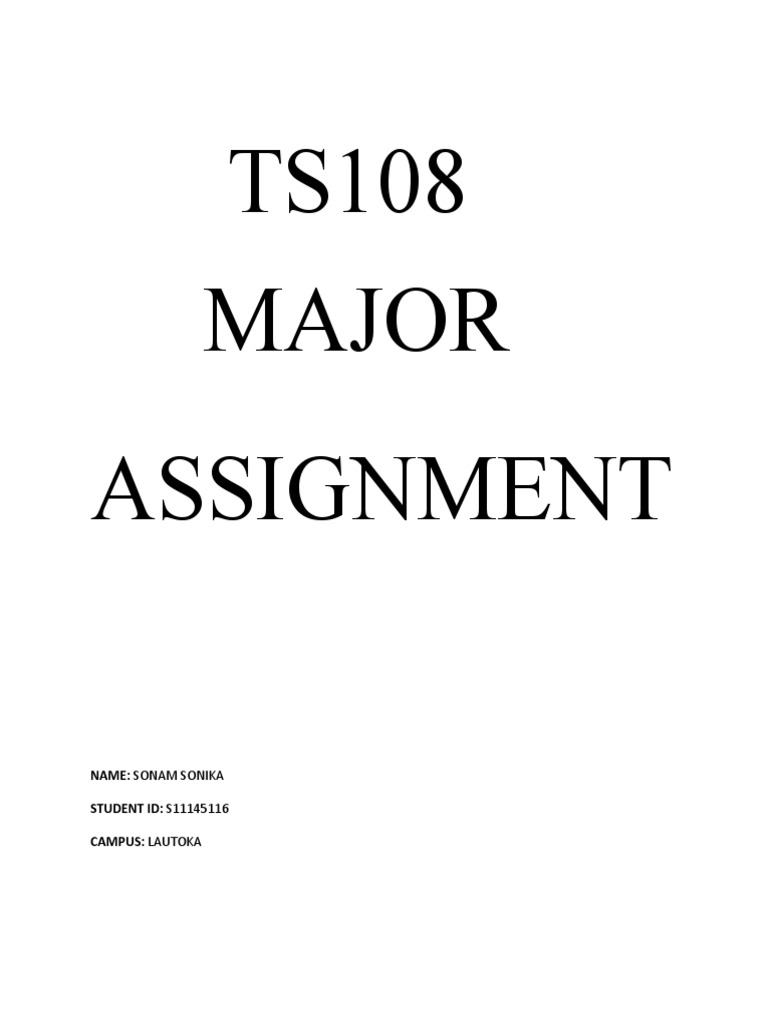 S11145116 Sonam Sonika TS108 Major Assignment | PDF | Human Resource ...