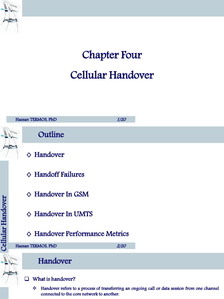Chapter Four-Cellular Handover | PDF | Cellular Network | Data Transmission