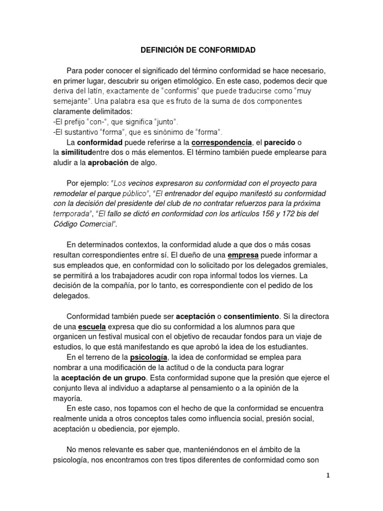 Definición de Conformidad | Descargar gratis PDF | Persuasión ...