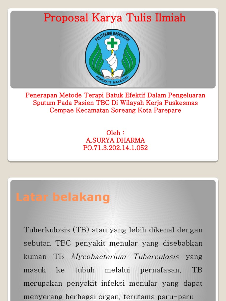 Proposal KTI Terapi Batuk Efektif Pada Pasien TBC | PDF