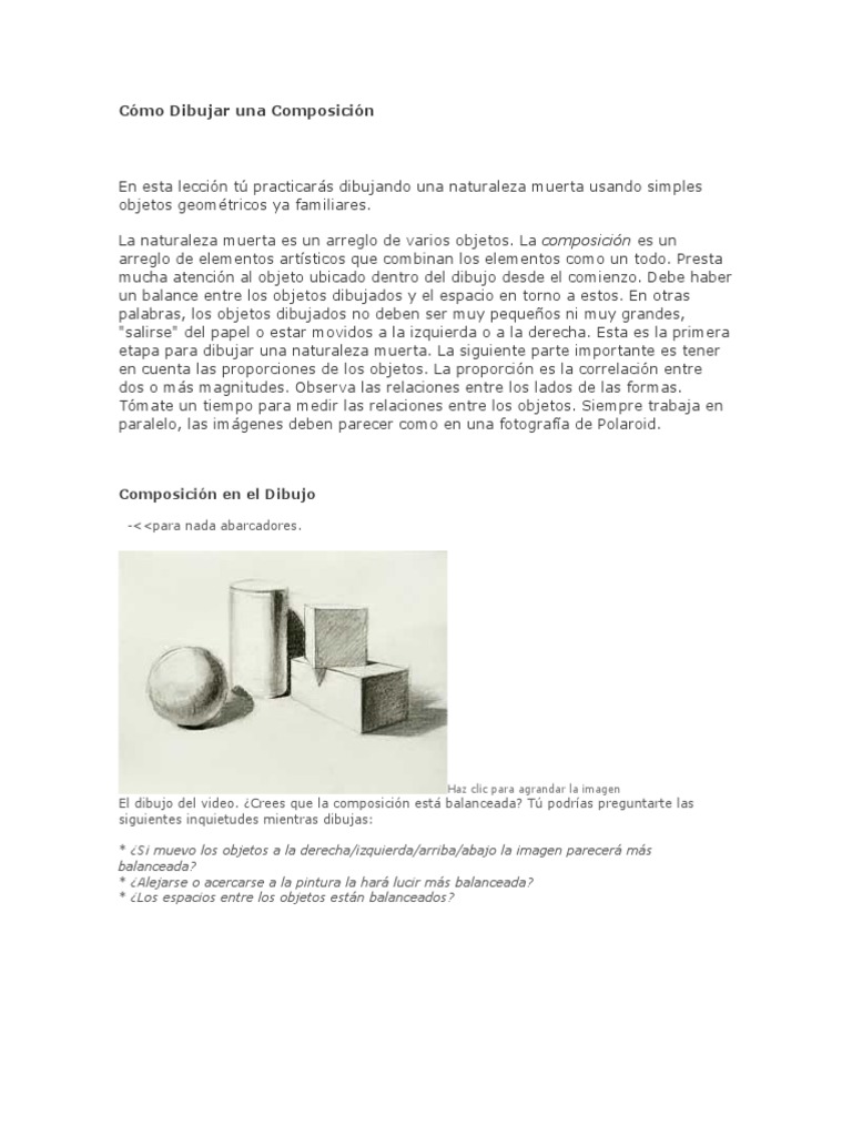 Cómo Dibujar Una Composición 9 | PDF