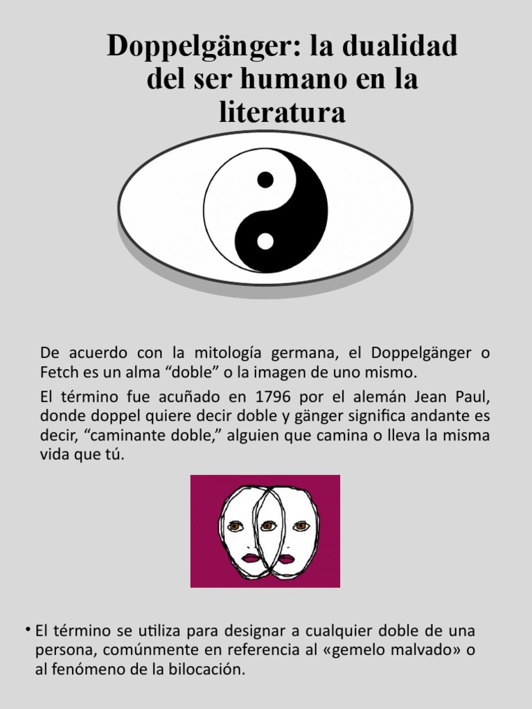 La dualidad del ser humano representada a través de los Doppelgänger en ...