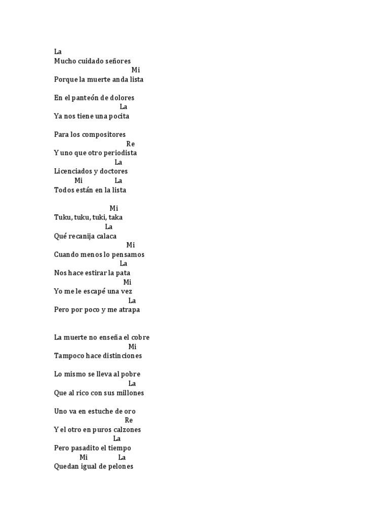 La Calaca Amparo Ochoa | PDF