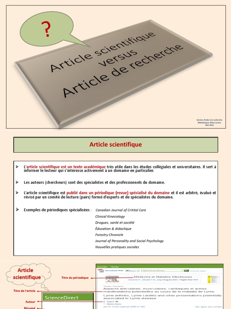 Article Scientifique | PDF | Évaluation par les pairs | Publication académique
