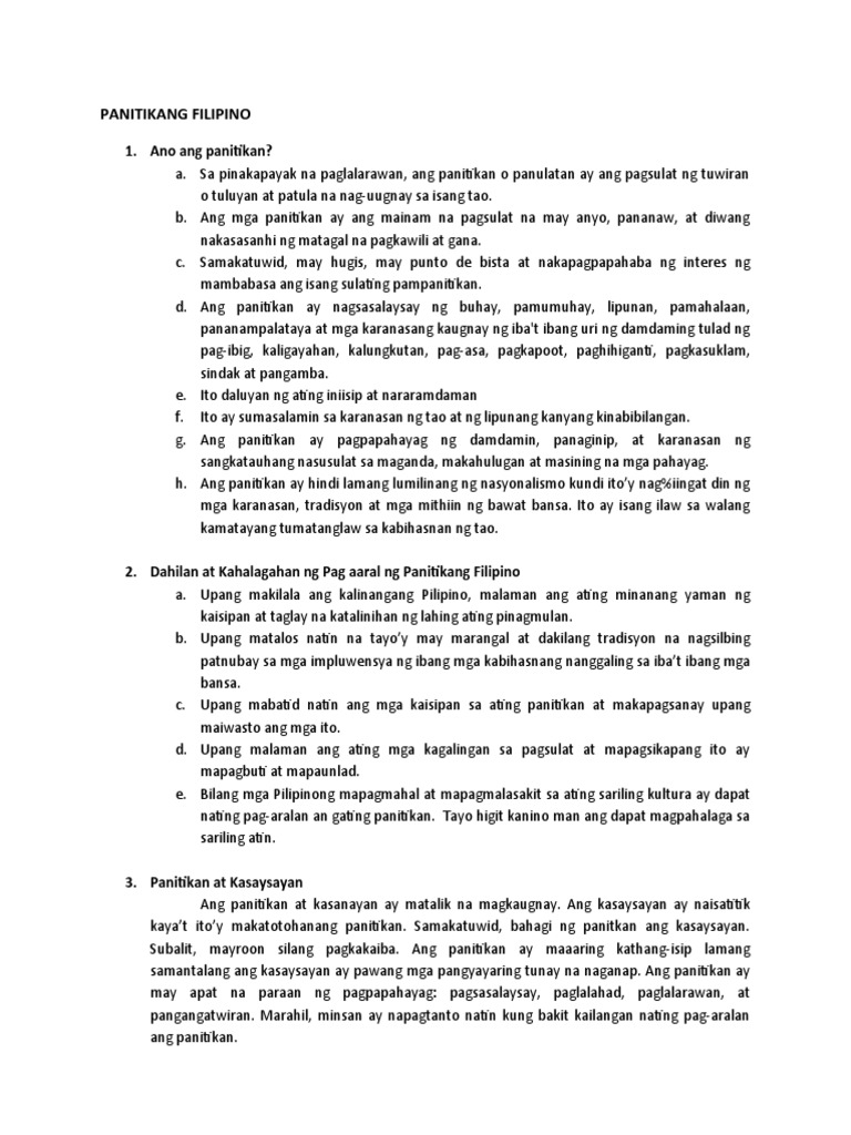 Intro Lesson Panitikang Filipino | PDF