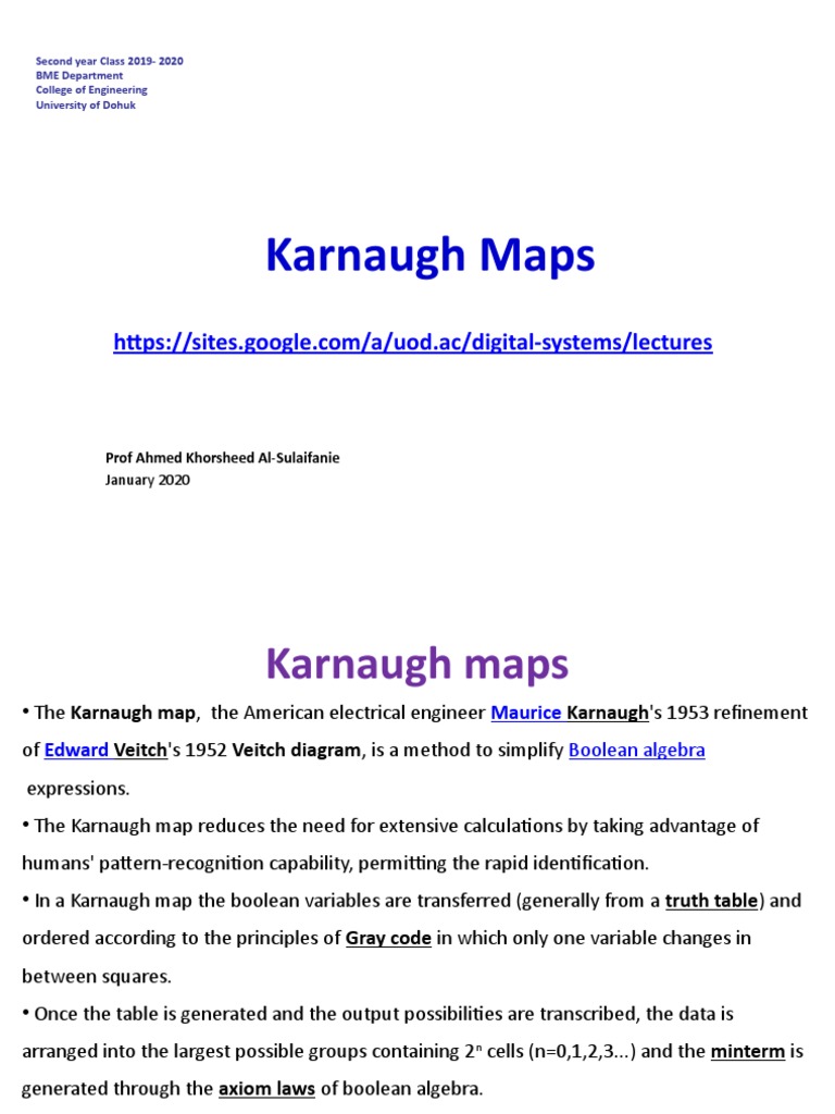03 Karnaugh Maps | PDF | Theoretical Computer Science | Mathematical Logic