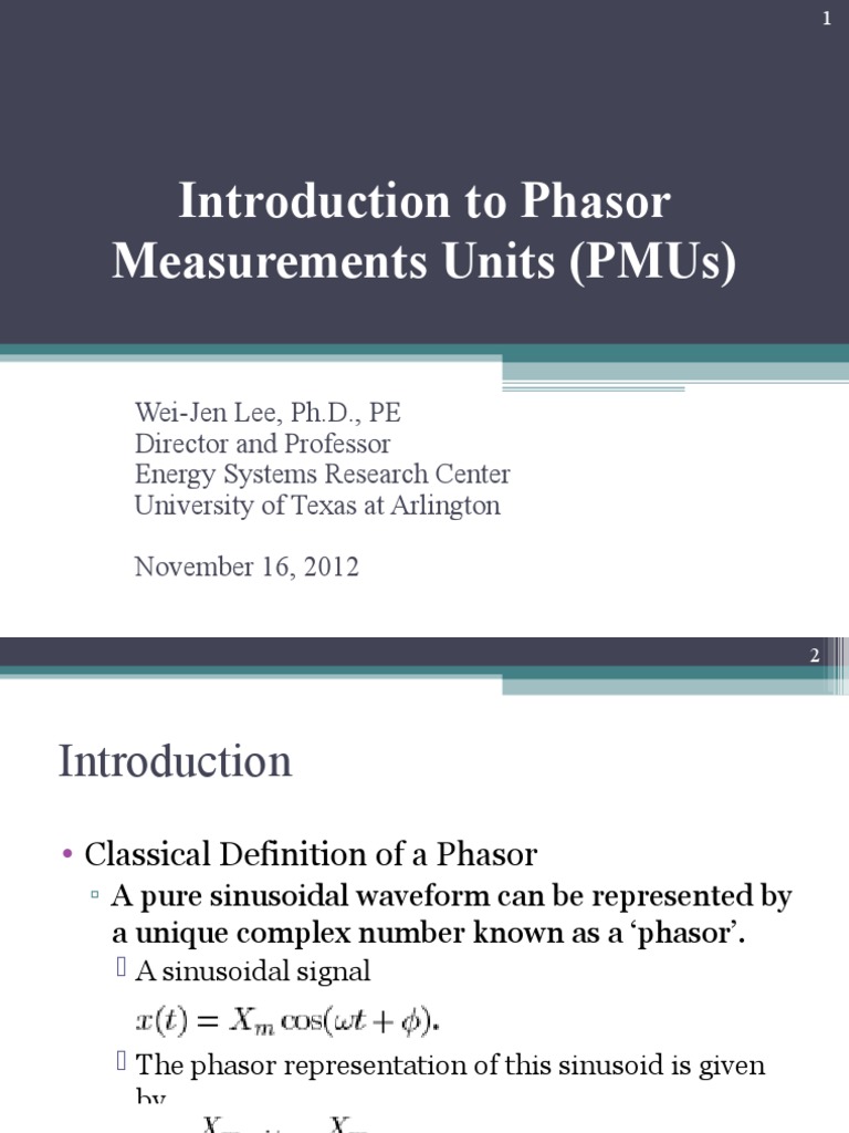 Pmu Intro | PDF | Electrical Grid | Smart Grid