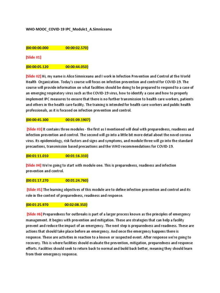 COVID-19 Infection Control Training Module | PDF | Infection Control ...