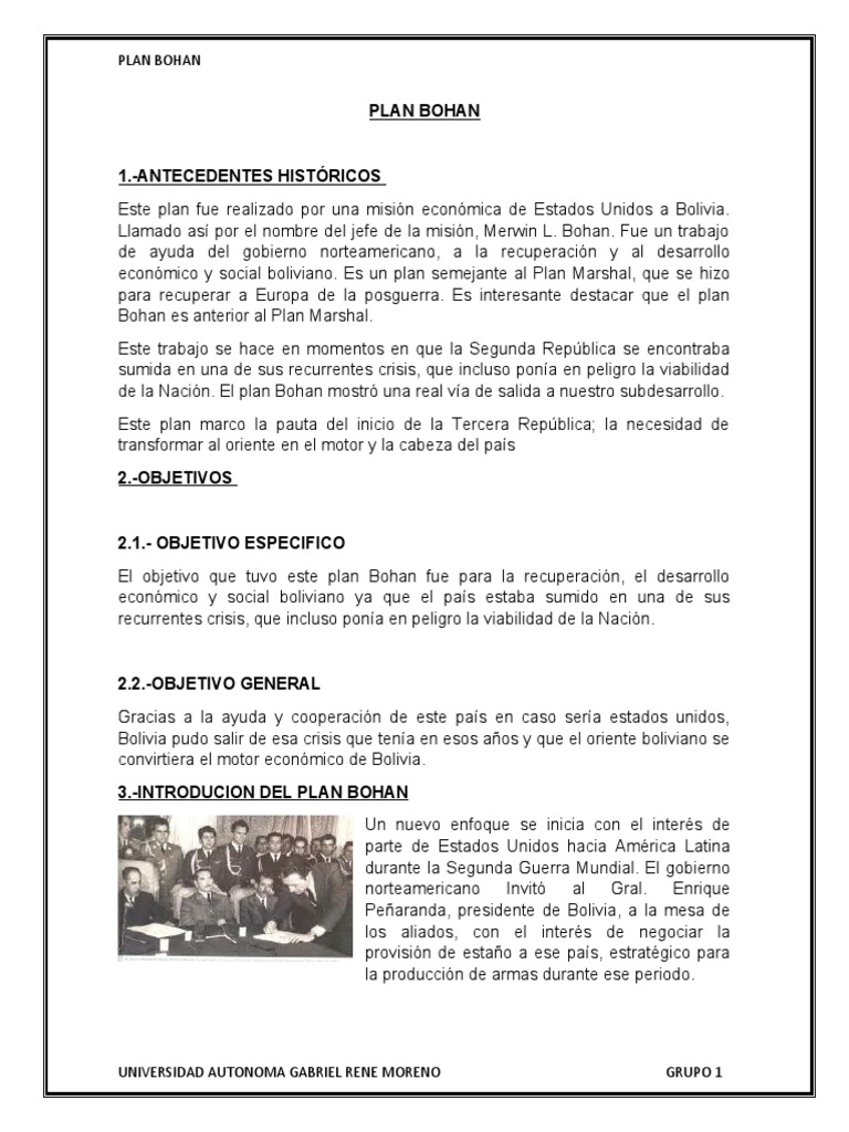 01.plan Bohan Grupo 1 | PDF | Bolivia | Naranja)