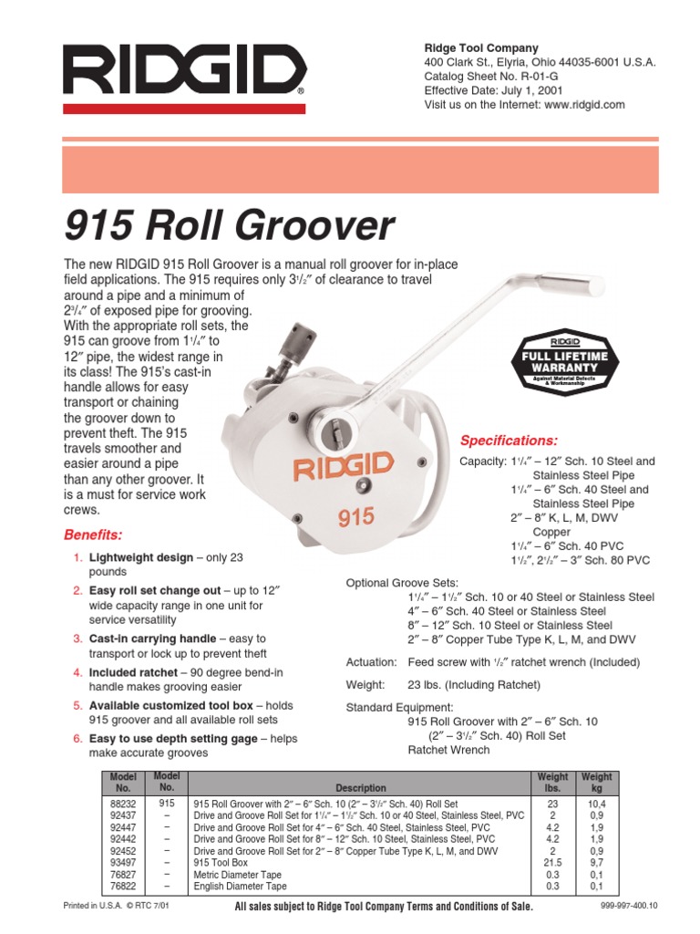 999-997-400 - 915 Groover 701 | PDF | Pipe (Fluid Conveyance) | Steel