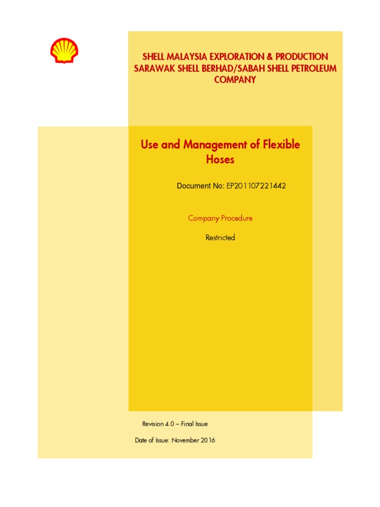Use and Management of Flexible Hoses Rev 4 - Final | PDF | Polyvinyl ...