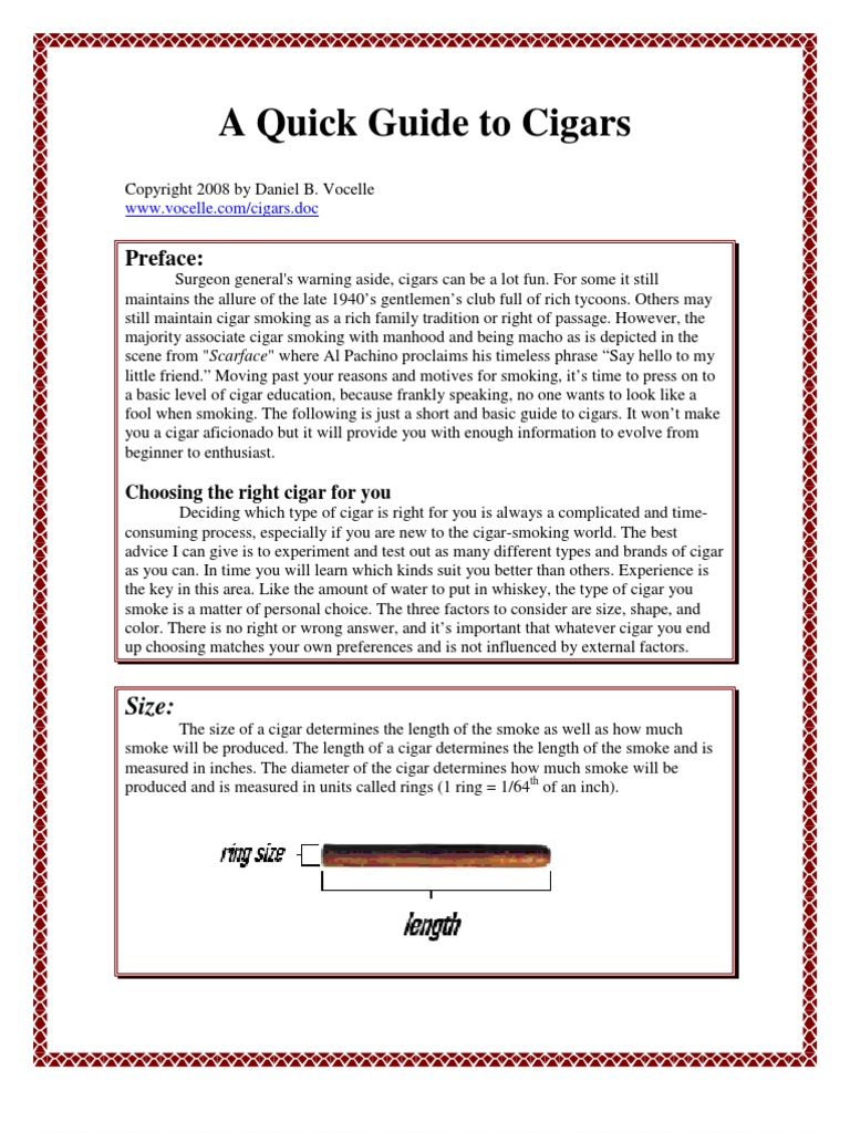 Guide To Cigars and Cigar Smoking | PDF | Cigar | Smoke